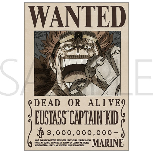 One Piece Official Navy Wanted Poster - Eustass Captain Kid