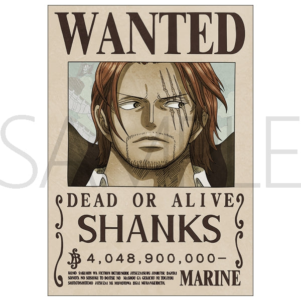 One Piece Official Navy Wanted Poster - Shanks